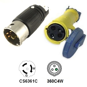 CA Standard CS6361 to 360C4W Plug Adapter
