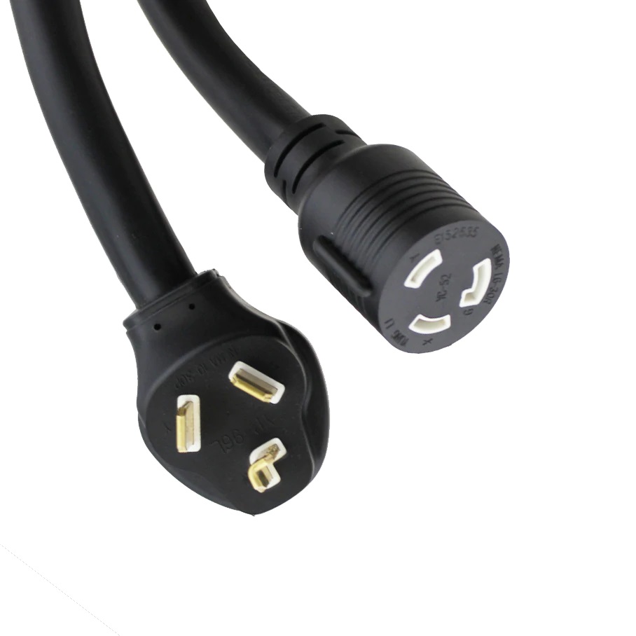 NEMA 10-30P To L6-30R Power Cord for Level 2 EV Charging (30A