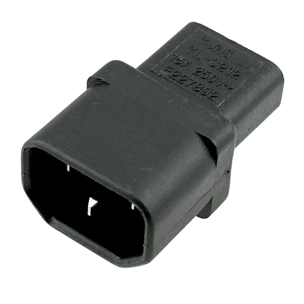 IEC C14 Male to IEC C13 Female Block Adapter