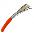 Cat6 PVC 4-Pair 23-AWG STP Solid Cable 1000 ft - Red
