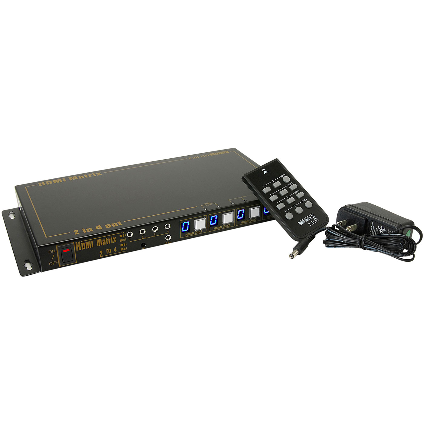 HDMI 2x4 True Matrix IR Compatible