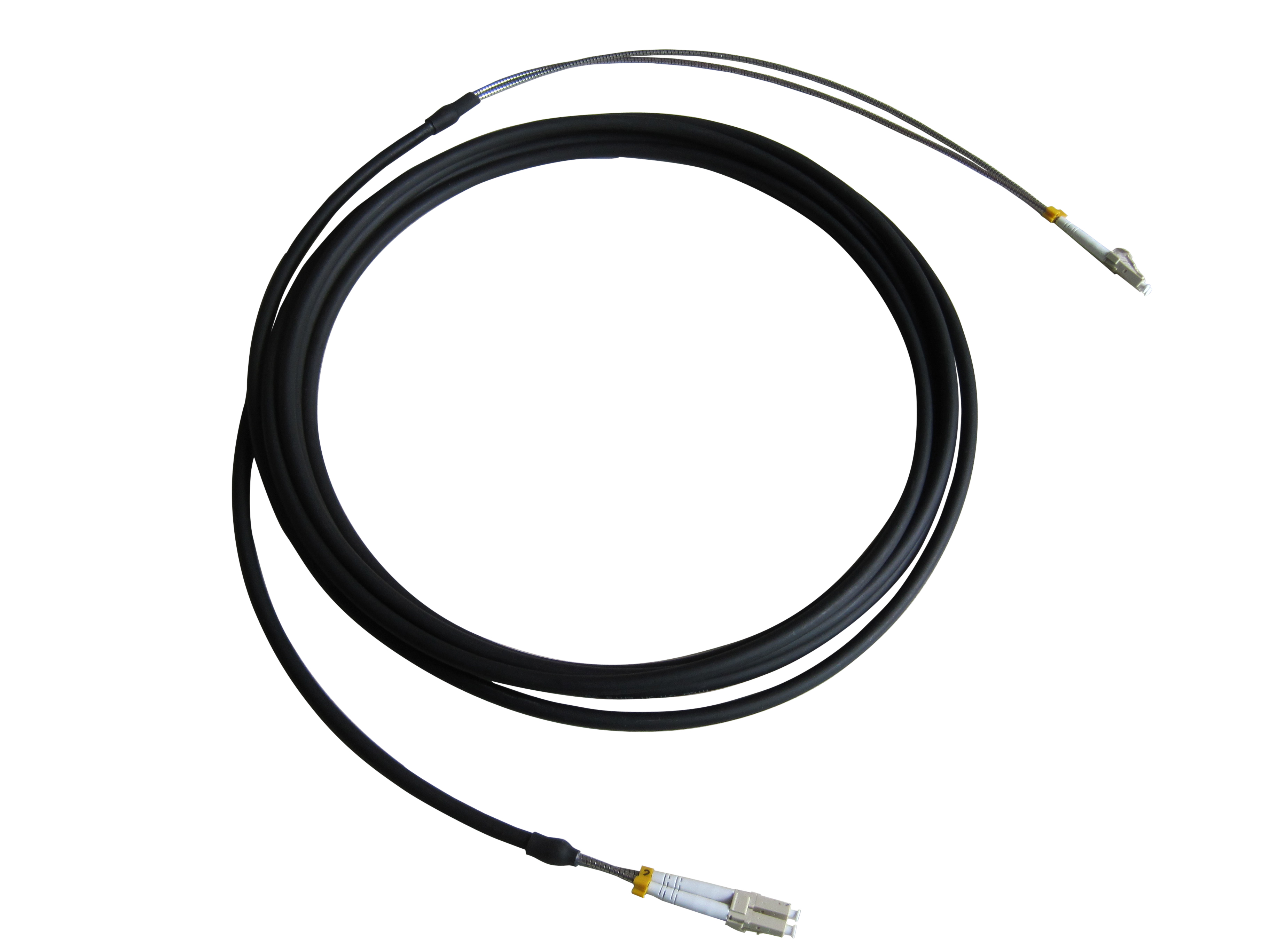 LC to LC 1 meter Outdoor Rated Fiber Optic Cable- with Protective Cap.