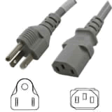 NEMA 5-15 to IEC C13 15 Amp Power Cord-Choose your Color & Length ...