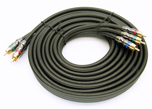 Super High Resolution 3-Rca Component Video Coaxial Rg-6 18Awg 75Ohm Cable