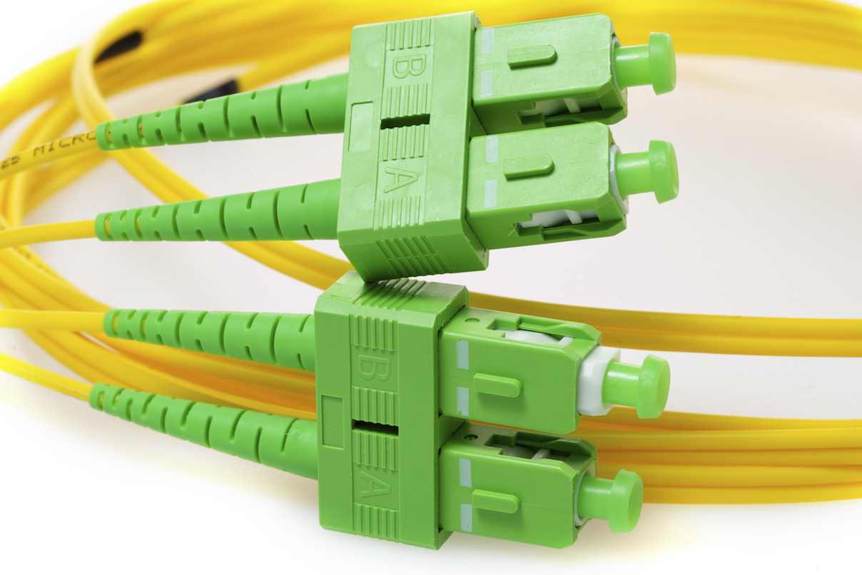 1m SC APC to SC APC Single-Mode Duplex 9/125 Fiber Patch Cable | Cables.com