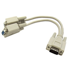 DB9 SPLITTER CABLE- DB9 MALE TO TWO DB9 FEMALE