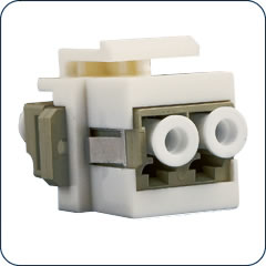 LC to LC Multimode Keystone Insert- White