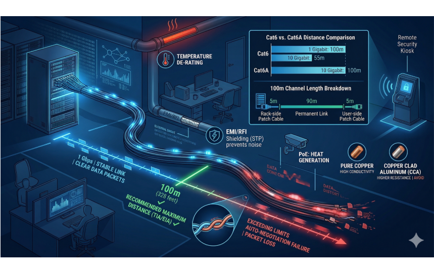 How Far Can You Run Cat 6 Cable Without Signal Loss? | Cables.com